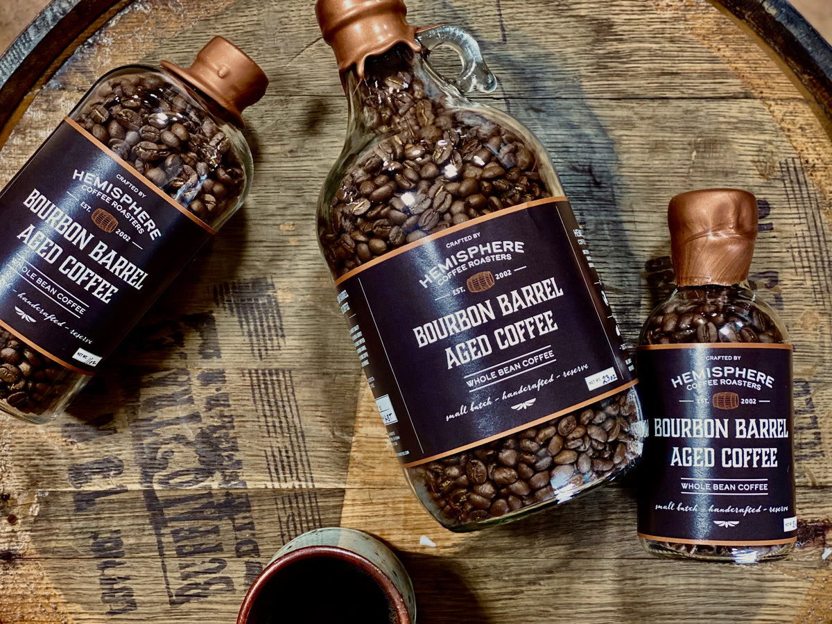 BOURBON BARREL-AGED COFFEE – Hemisphere Coffee Roasters